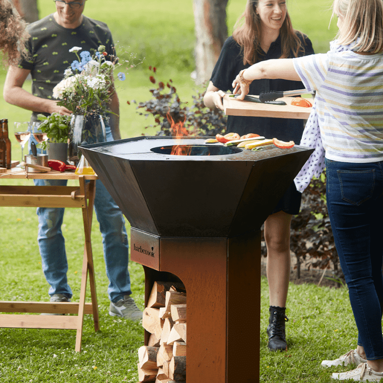 Grătar pe lemne Nestor Original Corten Steel, Barbecook - Grill Expert
